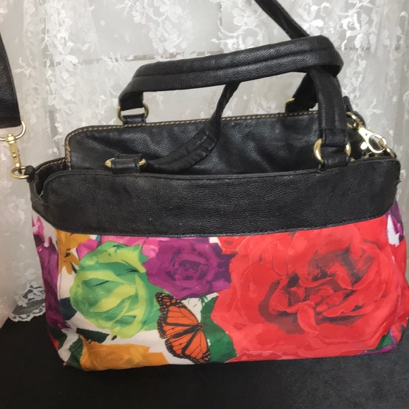 Avon | Bags | Reversible Floral Print Faux Leather Shoulder Bag | Poshmark